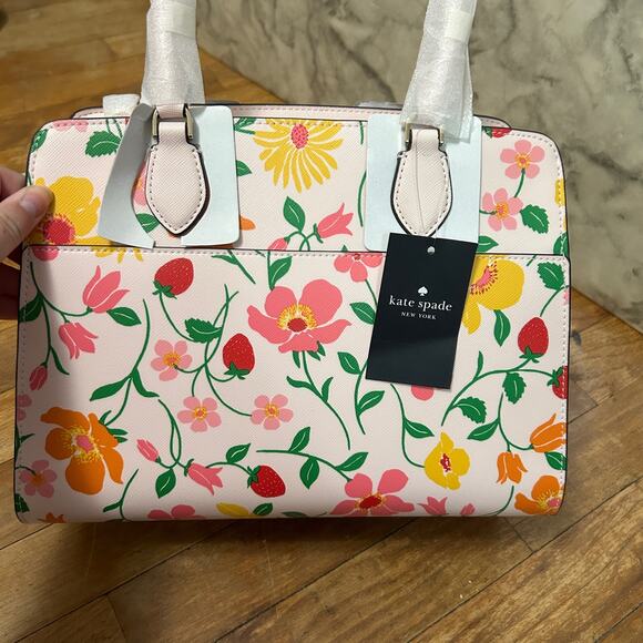 kate spade | Bags | Kate Space Madison Strawberry Garden Prin Crossbody ...